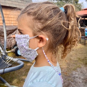 Kid’s Mask Holder | Personalized Mask Lanyard | Beaded Mask Chain ...