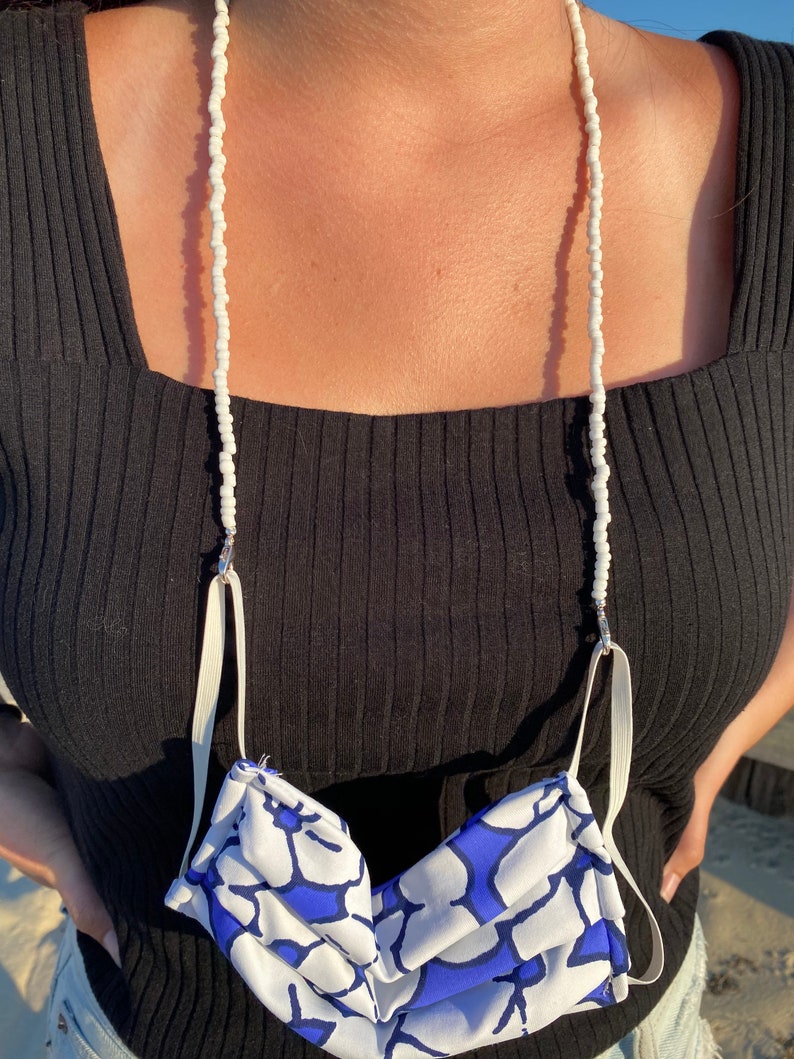 Seed Bead Necklace Mask Holder Mask Chain Beaded Mask | Etsy