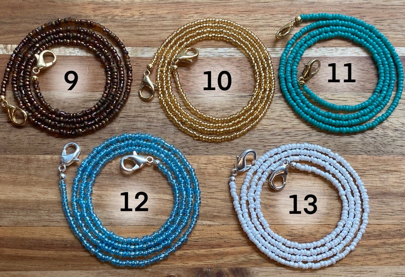 NEW COLORS Personalized Mask Holder Mask Chain Beaded - Etsy