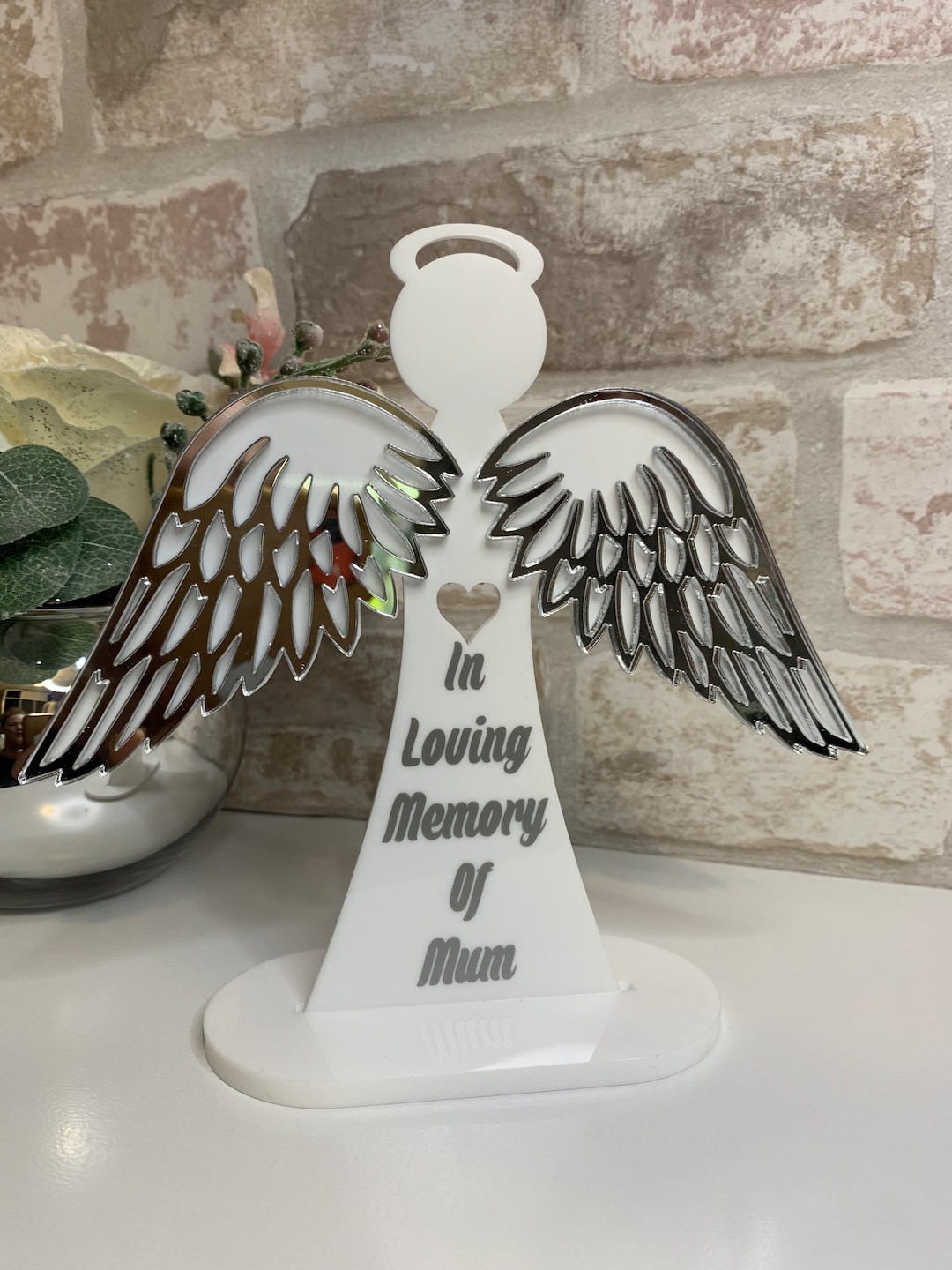 In Loving Memory Angel| Standing Angel| Personalised Freestanding Angel ...