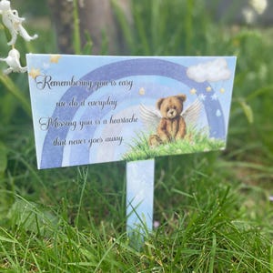 Baby Grave Marker| Personalised Baby Memorial Plaque| Baby Girl & Boy ...