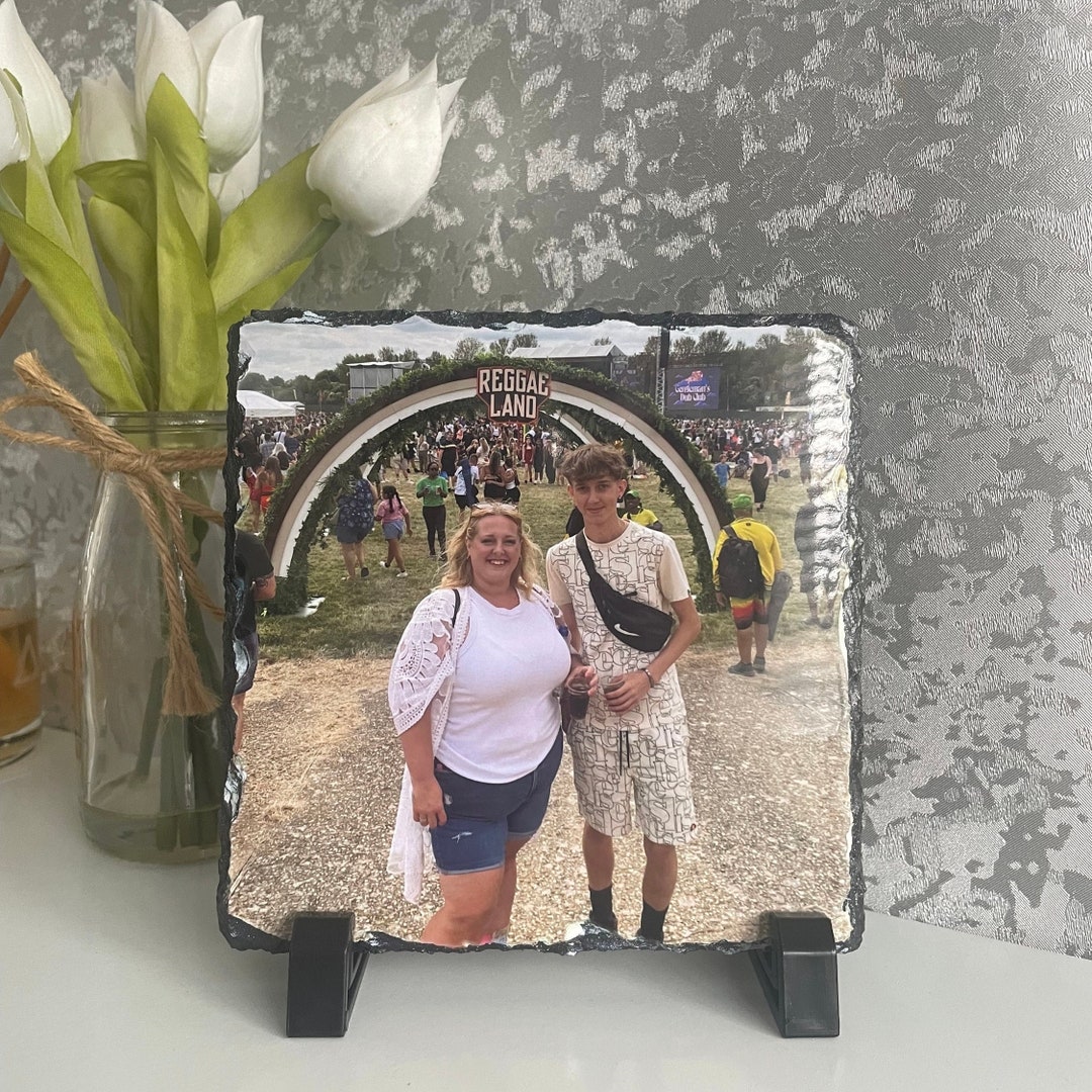 Personalised Photo Rock Slate| Custom Gift Idea| Photo Slate ...