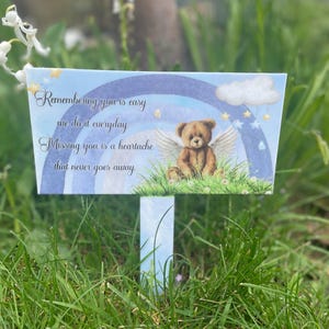 Baby Grave Marker| Personalised Baby Memorial Plaque| Baby Girl & Boy ...