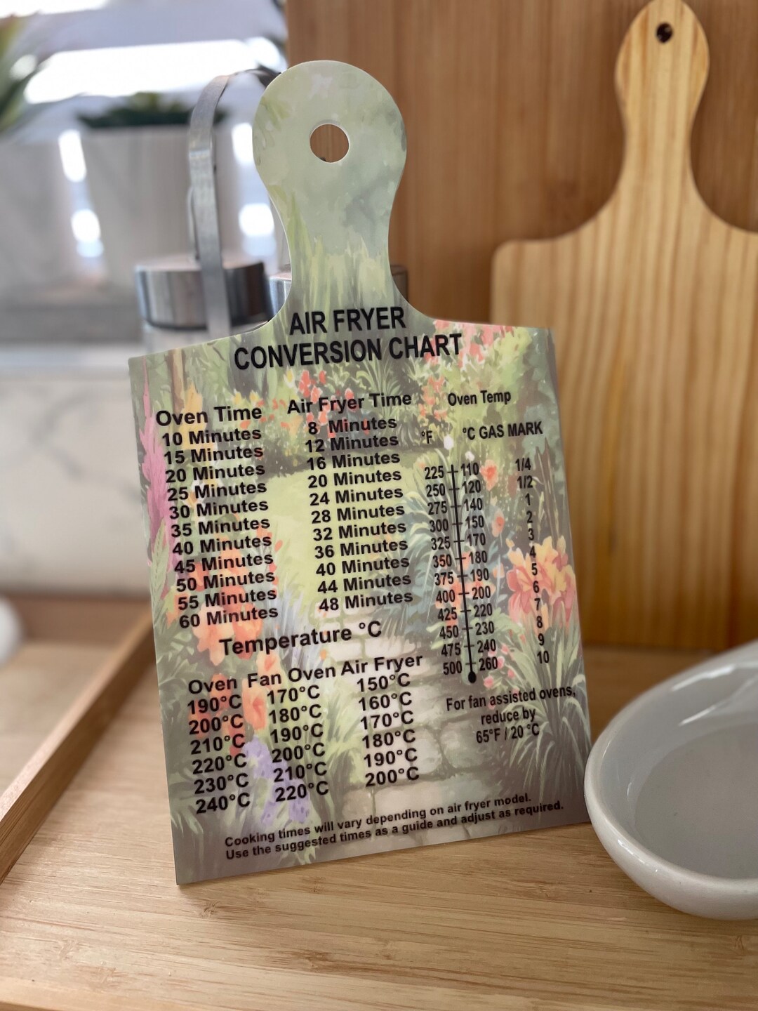Air Fryer Conversion Chart Air Fryer Chopping Board Kitchen Conversion ...