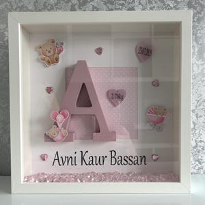Personalized Newborn Baby Keepsake Frame: Handmade Nursery Decor - Etsy