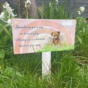 Baby Grave Marker| Personalised Baby Memorial Plaque| Baby Girl & Boy ...
