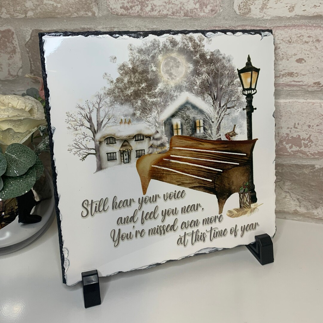 In Memory Photo Slate| Memorial Slate Photo Frame| Memorial Gift ...