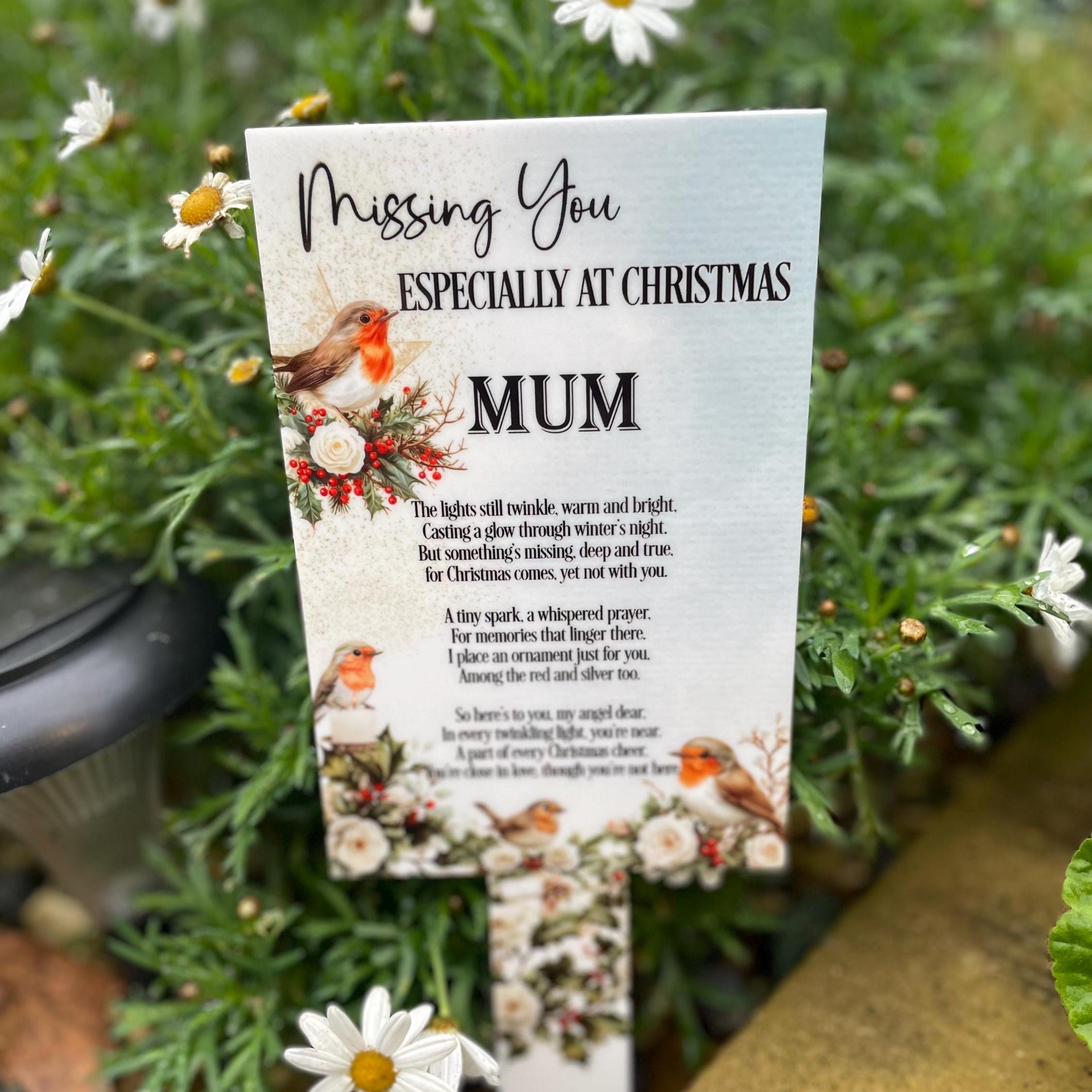 Christmas Card to Heaven Grave Marker| Letter to Heaven Grave Marker ...