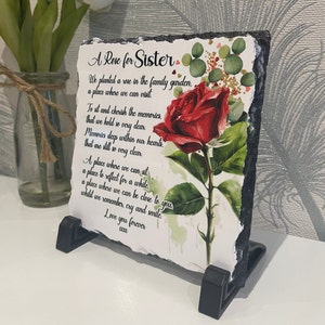 In Loving Memory Rose Memorial Poem| I Miss You Sister| Sympathy Poem ...