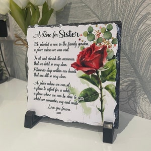 In Loving Memory Rose Memorial Poem| I Miss You Sister| Sympathy Poem ...
