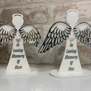In Loving Memory Angel| Standing Angel| Personalised Freestanding Angel ...