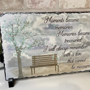 In Memory Photo Slate| Memorial Slate Photo Frame| Memorial Gift ...