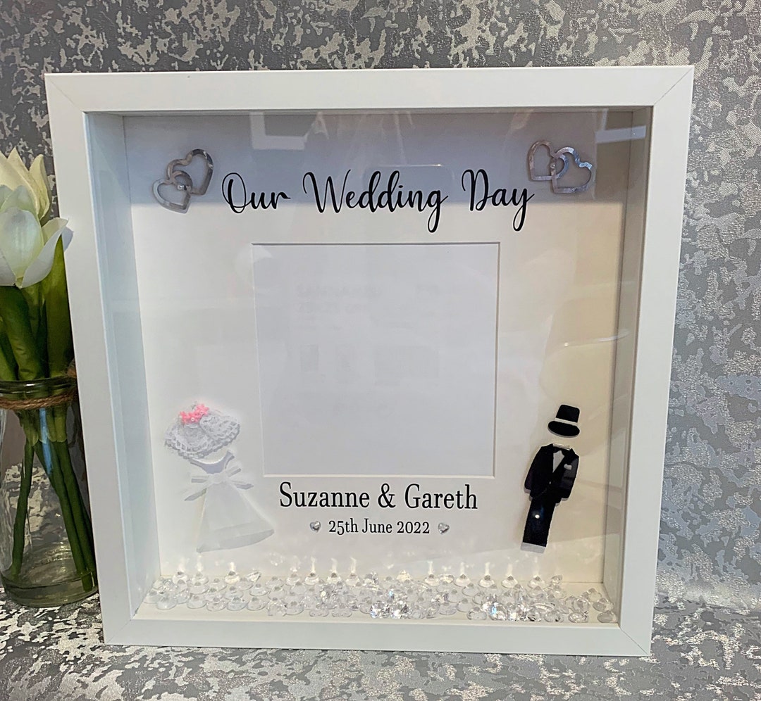 Wedding Photo Frame| Our Wedding Day Frame| Personalised Newlywed Gift ...