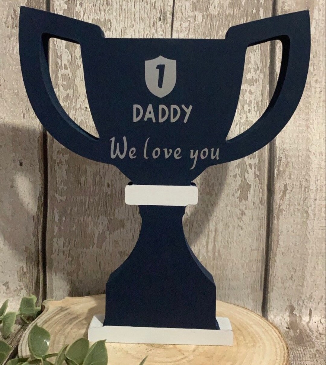 Fathers Day Gift From Daughter First Fathers Day Gift Dad Trophy ...