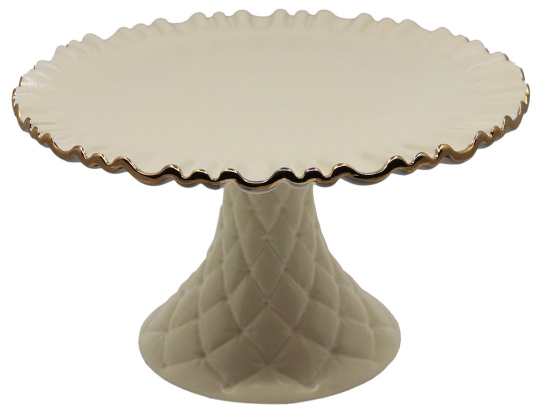 Cream Ruffle Cake Plate (4 Sizes Available) - Etsy