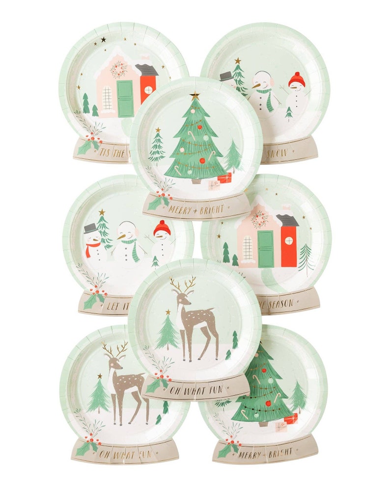Snow Fun Snow Globe Shaped Plate - Etsy