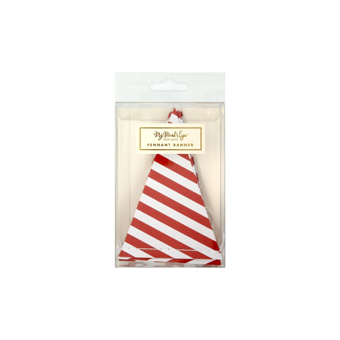 Candy Stripe Pennant Banner - Etsy