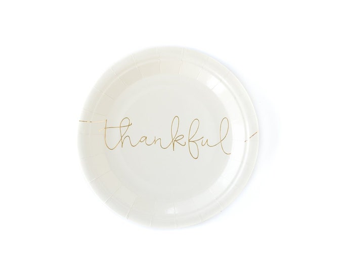 THANKFUL Paper Plates Dinner Thanksgiving Friendsgiving Thanks Give ...