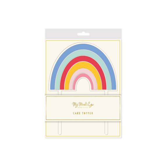 Rainbow Acrylic Cake Topper | Etsy