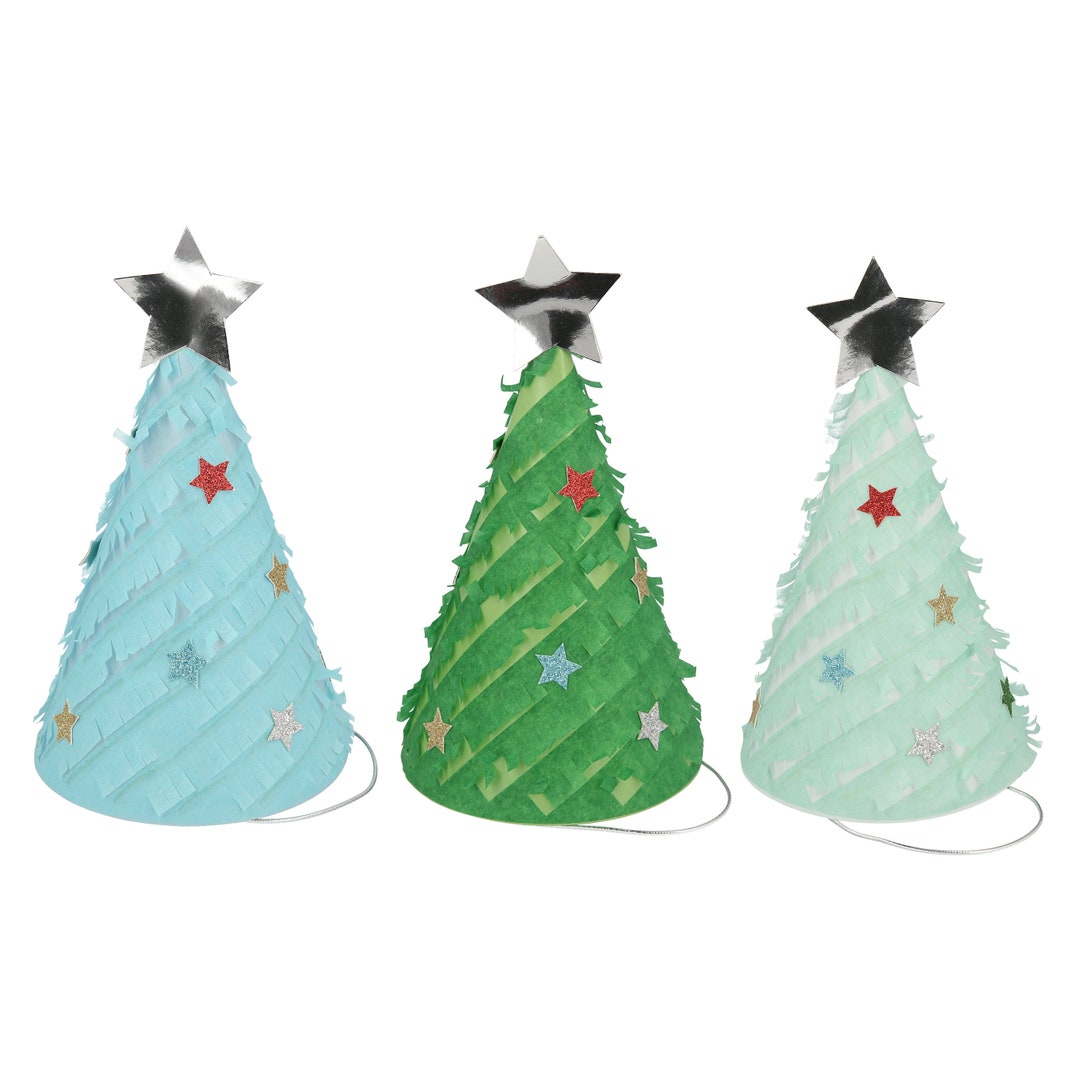 Fringed Christmas Tree Party Hats - Etsy