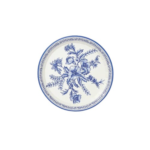 French Toile Floral Large Paper Plates Set - Etsy