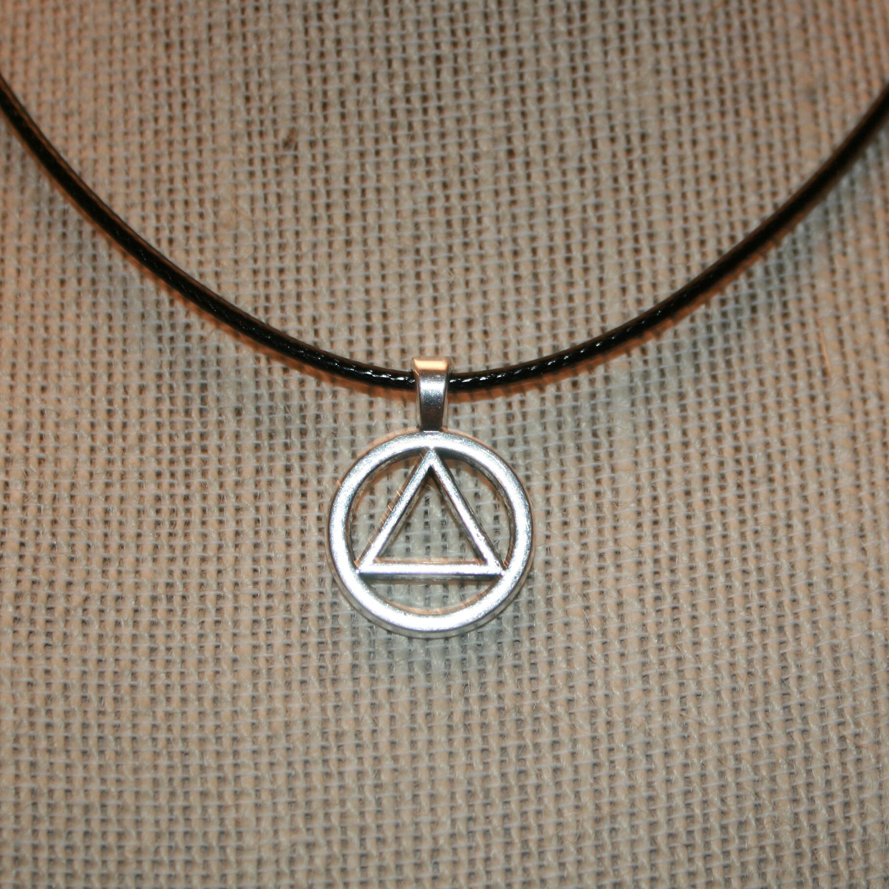 Recovery Service Sobriety Pendant Circle and Triangle - Etsy