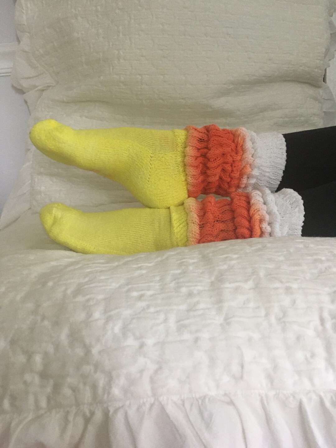Candy Corn Socks, Scrunch Socks, Lounge Socks, Halloween Socks ...