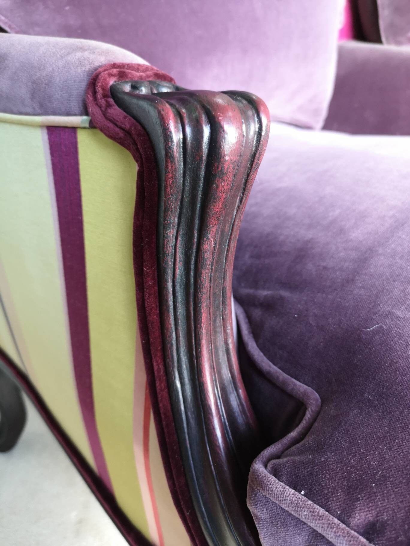 French Style Candy Stripe Lounge Chairs 1990s - Etsy