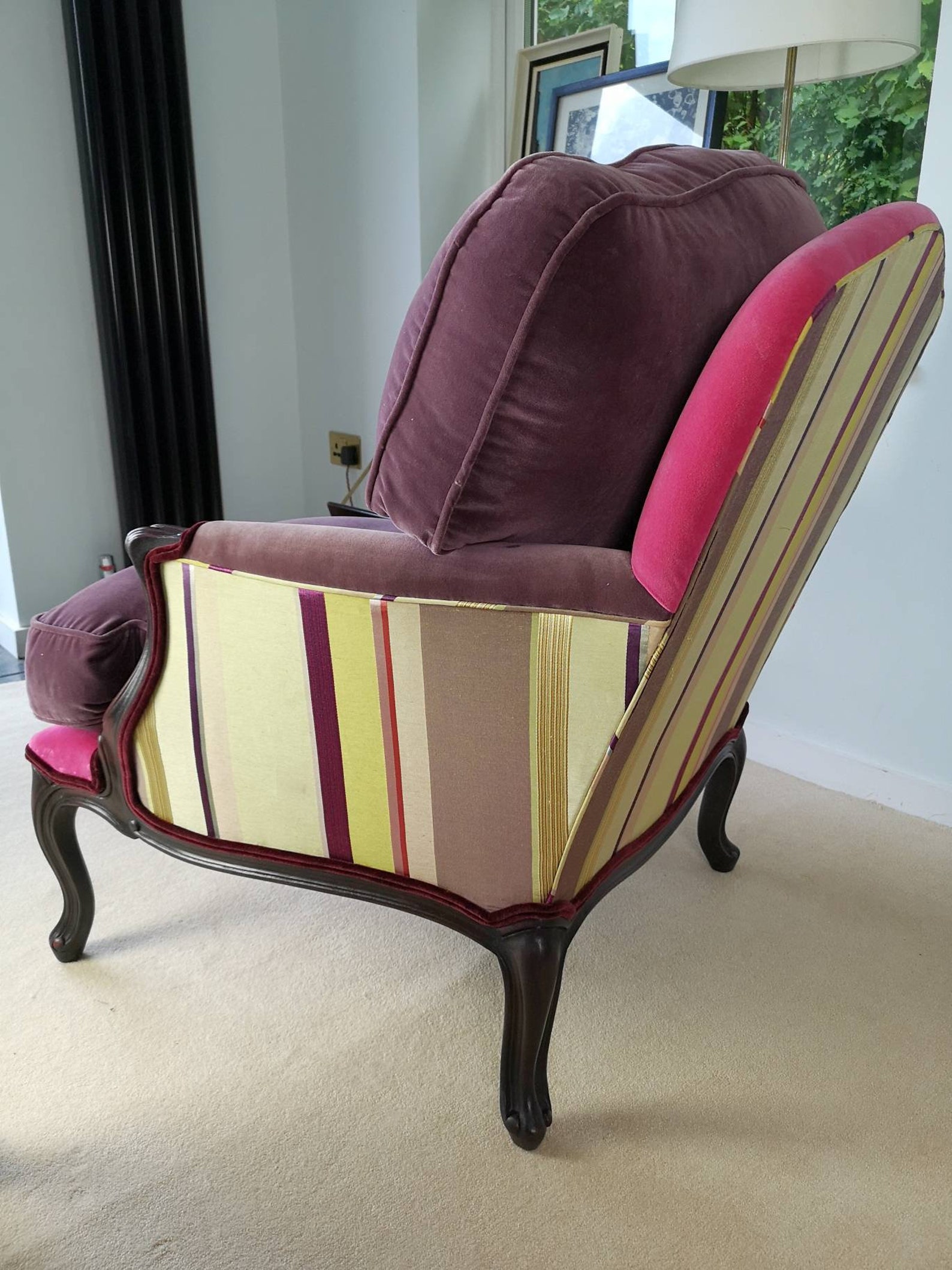 French Style Candy Stripe Lounge Chairs 1990s - Etsy