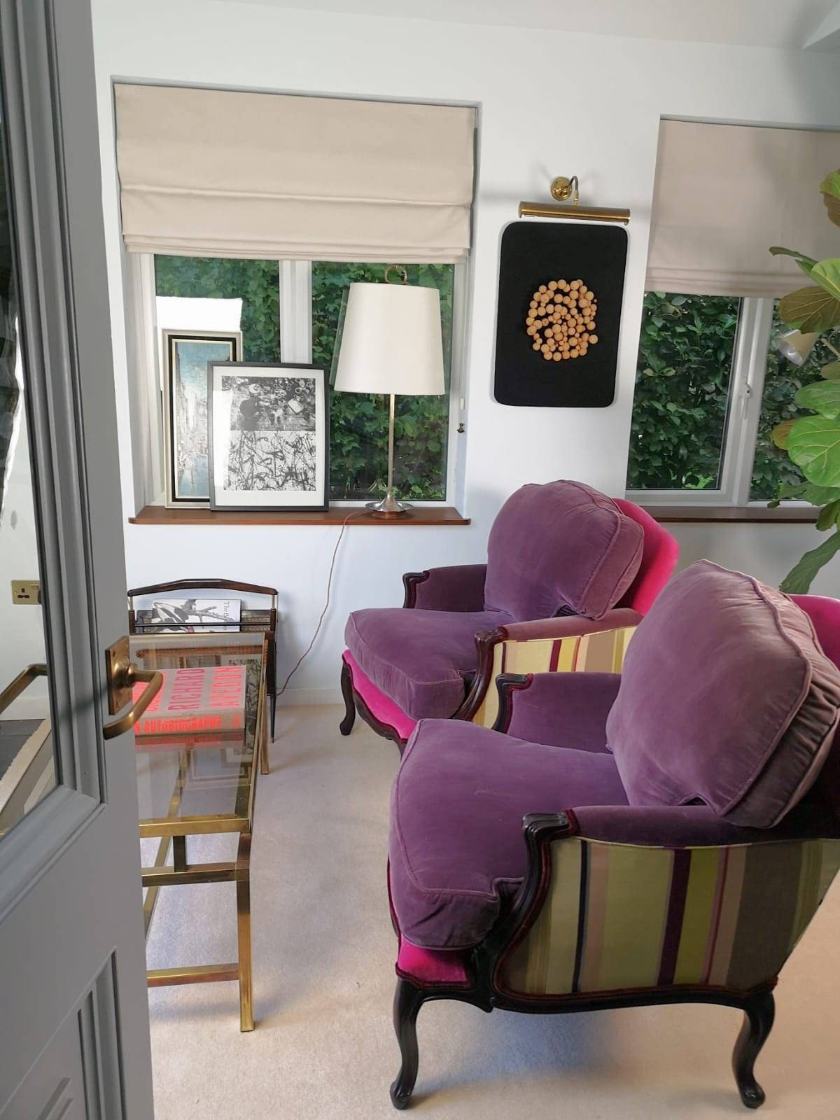 French Style Candy Stripe Lounge Chairs 1990s - Etsy