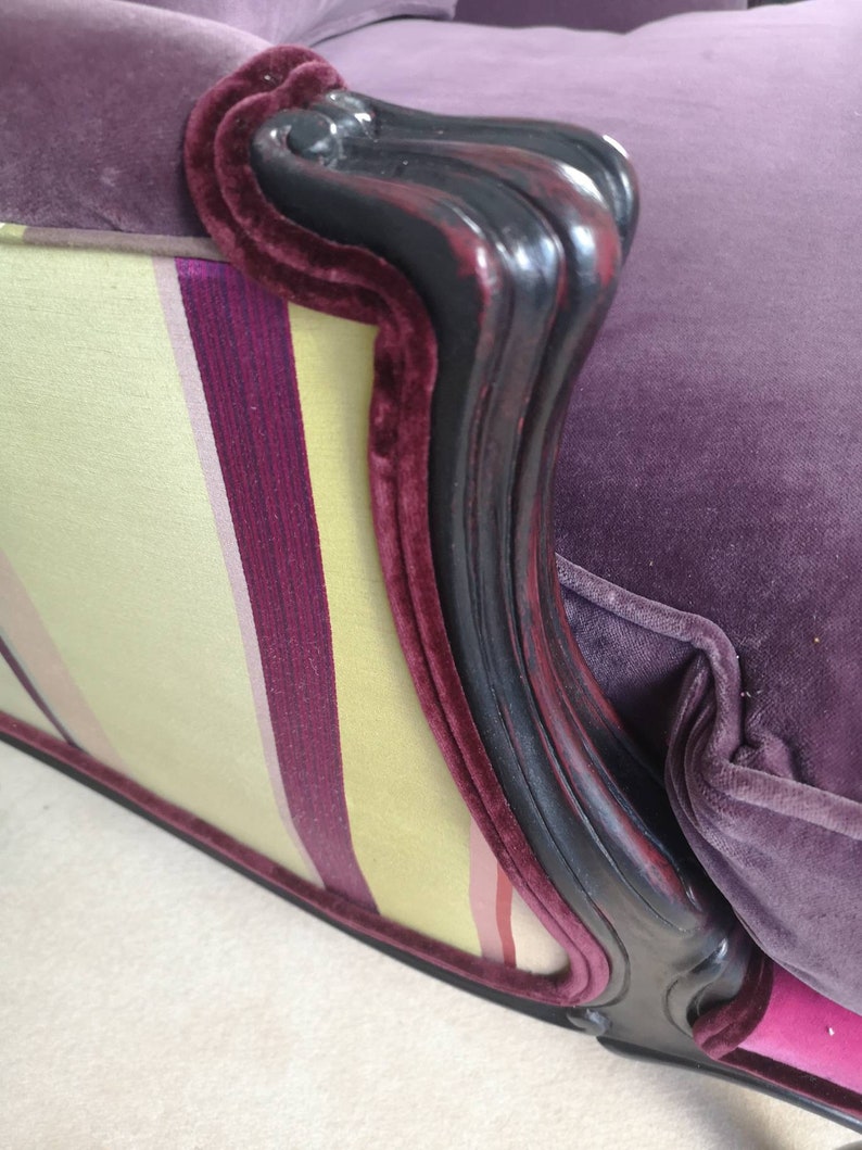 French Style Candy Stripe Lounge Chairs 1990s - Etsy