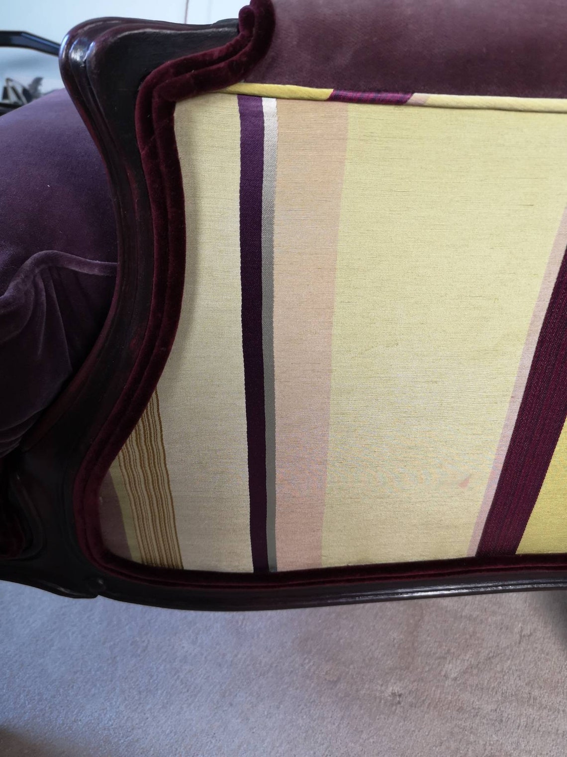 French Style Candy Stripe Lounge Chairs 1990s - Etsy