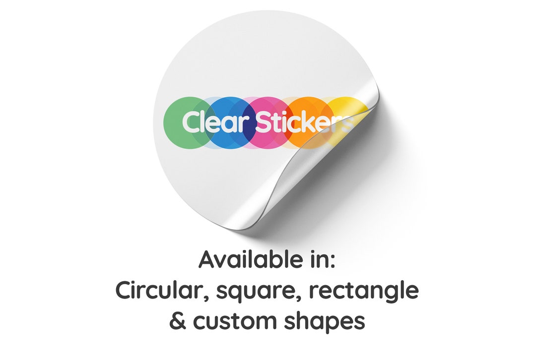 Clear Custom Logo Stickers, Circular Stickers, Clear Stickers, Square ...