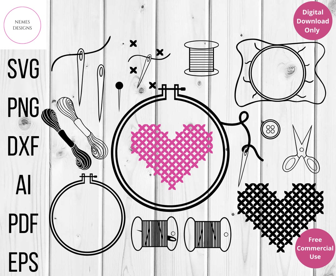 Cross Stitch Svg, Cross Stitch Clipart, Cross Stitch Quotes, Embroidery ...