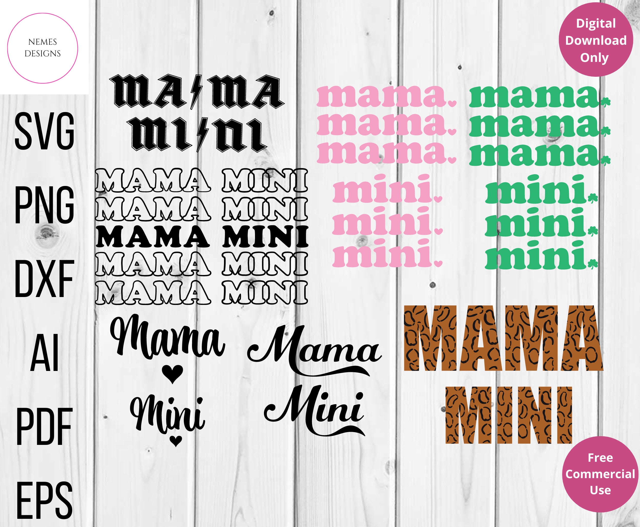Mama Mini Svg Bundle Mothers Day Svg Mama Mini Svg Mom Svg - Etsy