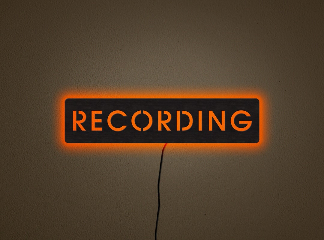 Recording Studio Sign, Recording Sign Light, Recording Led Sign ...