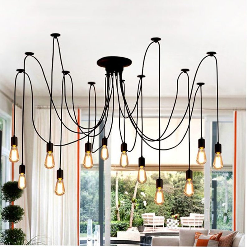 Spider Light Spider Light Fixture Spider Chandelier Modern - Etsy