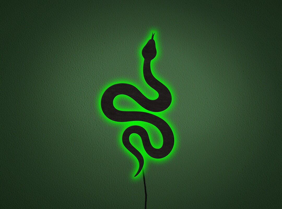 Snake Wall Art Wood, Snake Wooden Sign, Wood Sign With Led, Snake Led ...