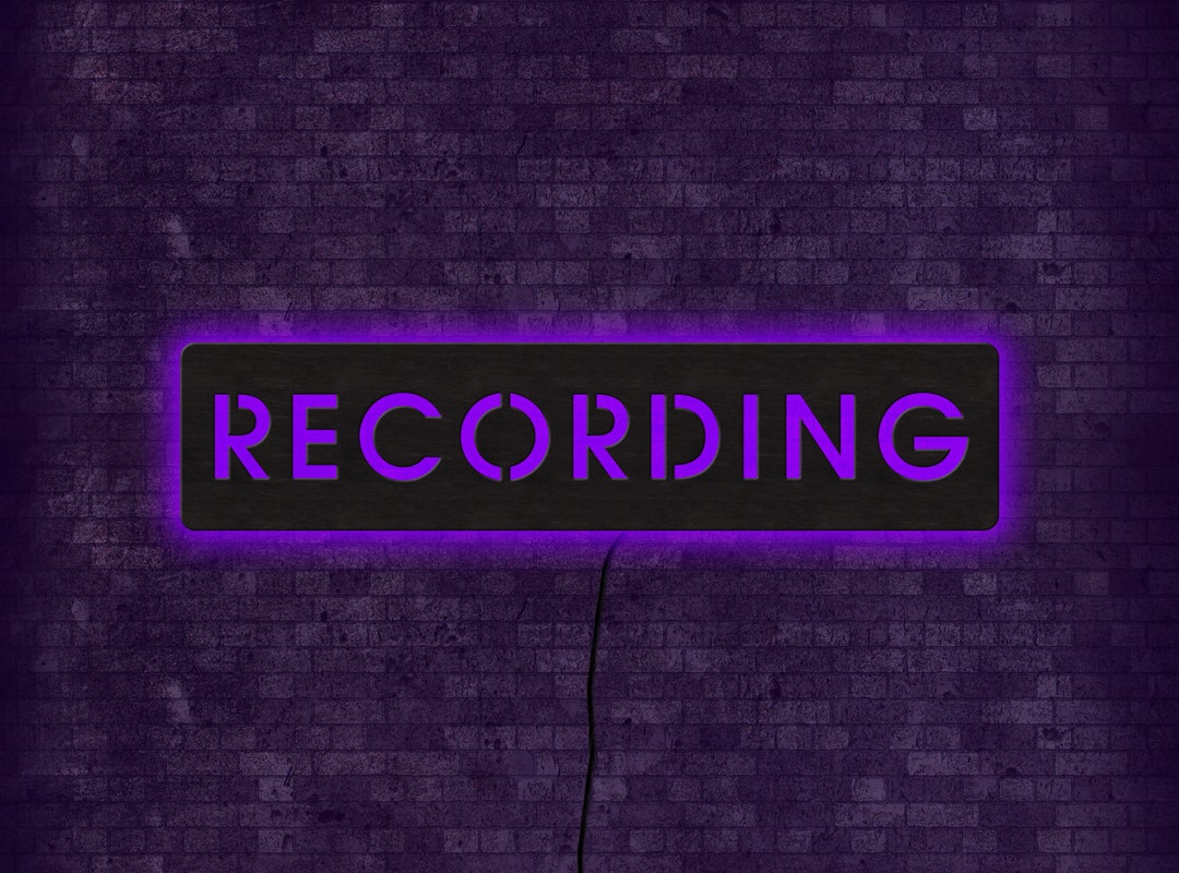 Recording Studio Sign Recording Sign Light Recording Led - Etsy