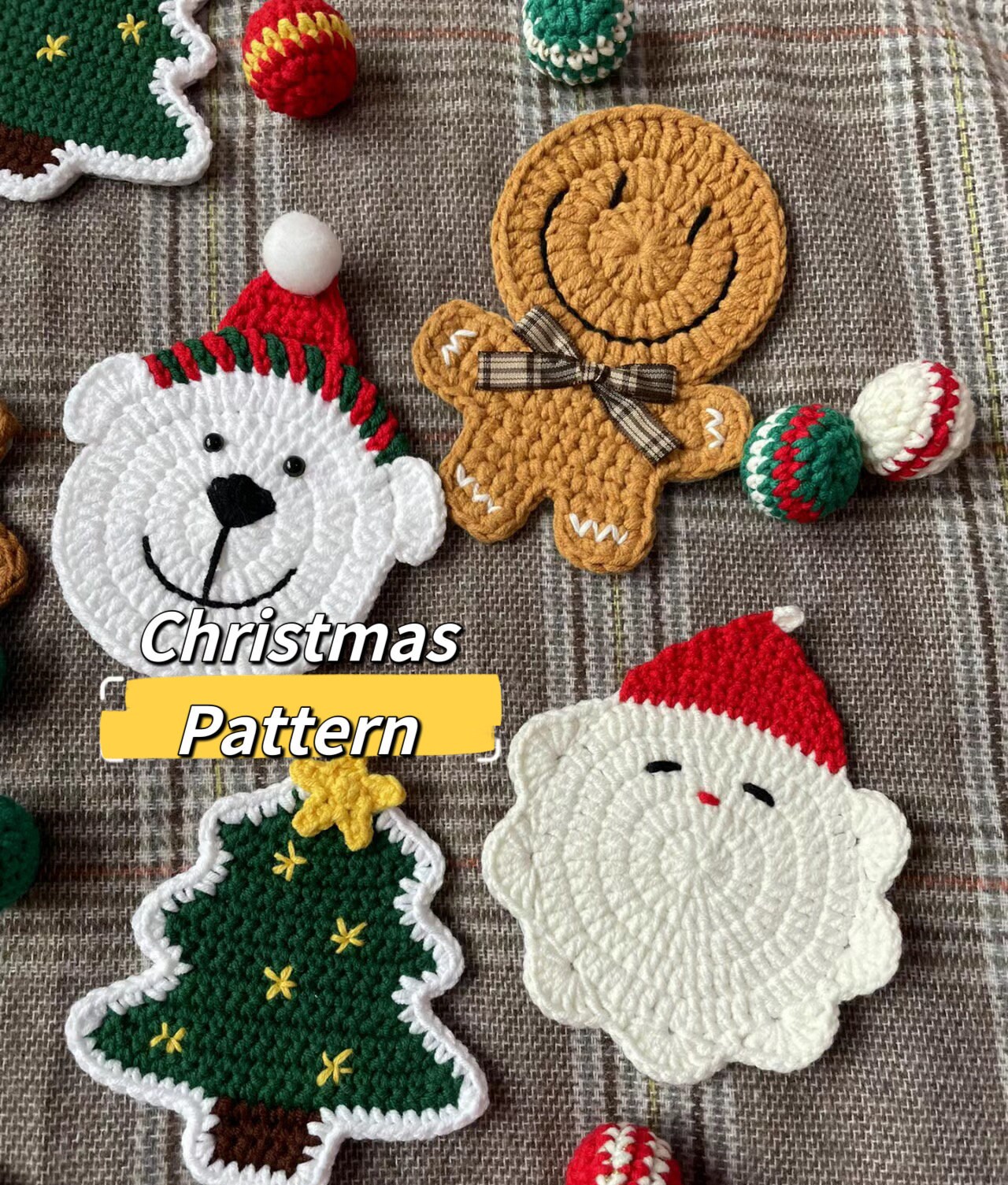 Christmas Tree Crochet Coaster/decoration Pattern - PDF Pattern Only - Etsy
