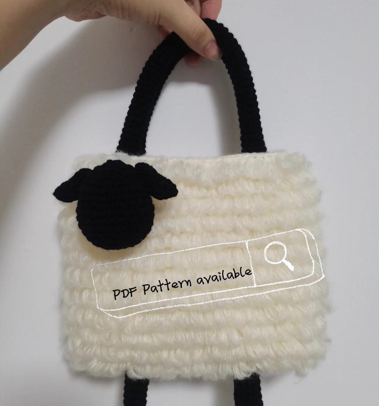 Crochet Pattern, Sheep Crochet Handbag, Crochet Bag, Crochet Purse ...