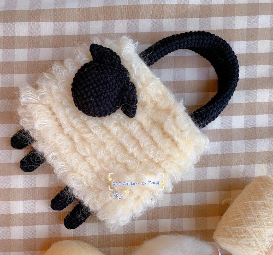 Crochet Pattern, Sheep Crochet Handbag, Crochet Bag, Crochet Purse ...