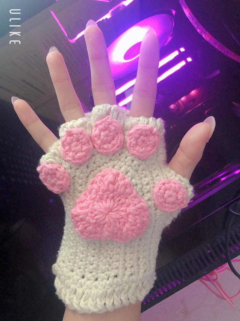 Crochet Pattern Paw Print Fingerless Glove Kitten Mitten - Etsy Crochet Pattern Paw Print Fingerless Glove Kitten Mitten - Etsy