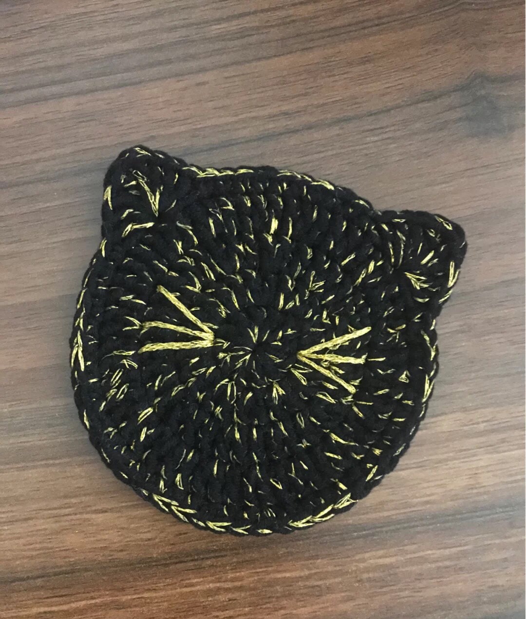 Crochet Pattern, Cat & Paw Coaster 2FOR1 Animal Paw Print Kitty - Etsy