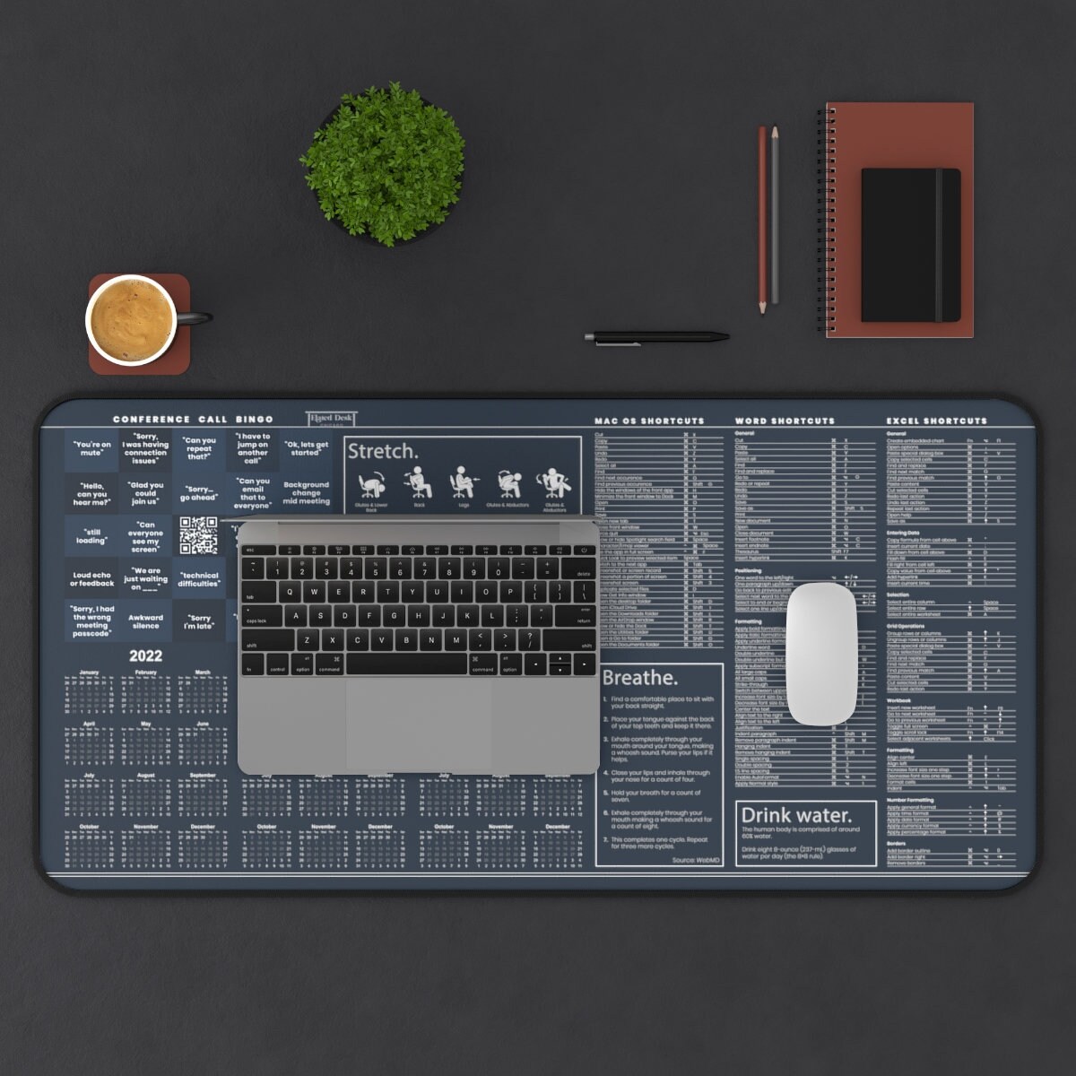 Premium X-large Desk Mat Conference Call Bingo Excel Word - Etsy