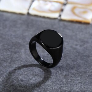 Customized Signet Ring Engrave Name Logo Photo Personalized Signet ...