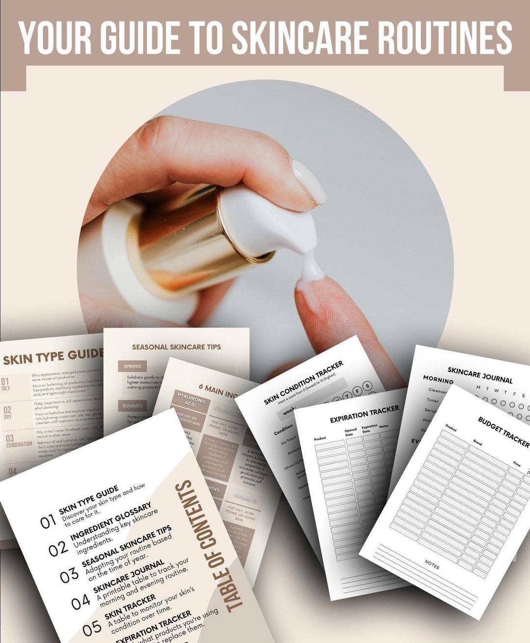 Printable Skincare Routine Journal Log Progress Planner Skincare ...