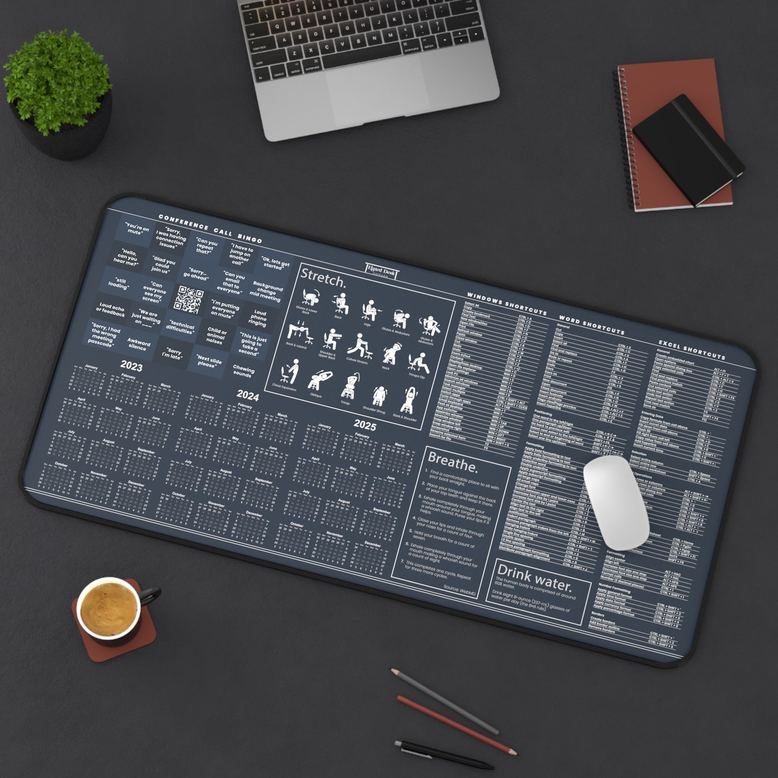 Premium X-large Desk Mat Conference Call Bingo Excel Word - Etsy