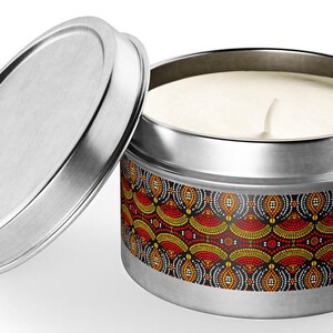 African Print Scented Soy Candle, Hand Poured in Tin Container, Gift ...