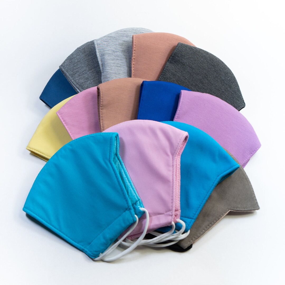 Fabric Face Masks | Filter Slot Pockets | Solid Colors | Unisex ...